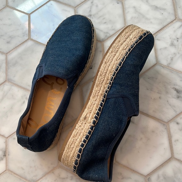 Sam Edelman | Shoes | Sam Edelman Denim Espadrille Platform Womens Shoe ...